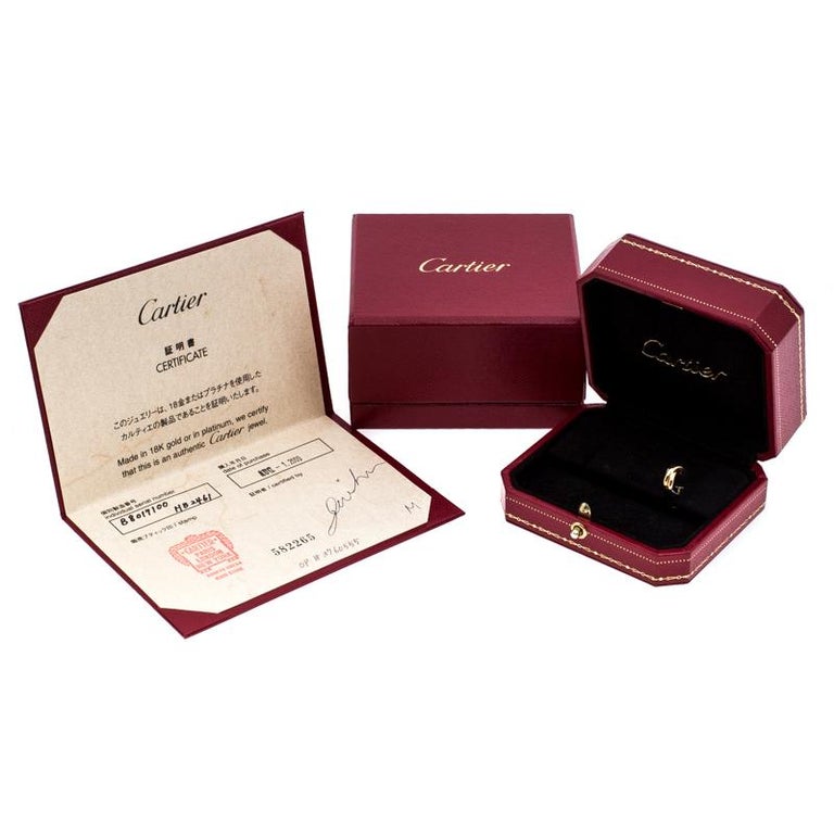 Cartier Trinity de Cartier Three Tone 18K Gold Single Earring For Sale ...