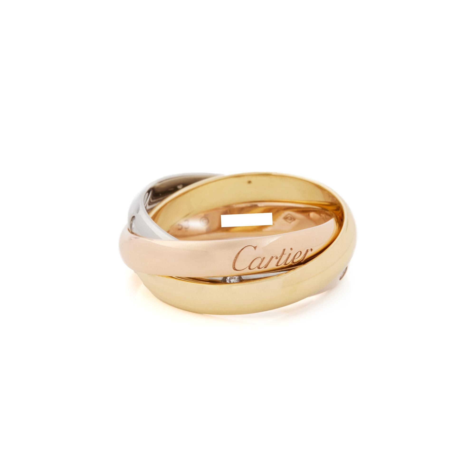 Cartier Trinity Diamond Set Band Ring at 1stDibs | cartier trinity ring ...
