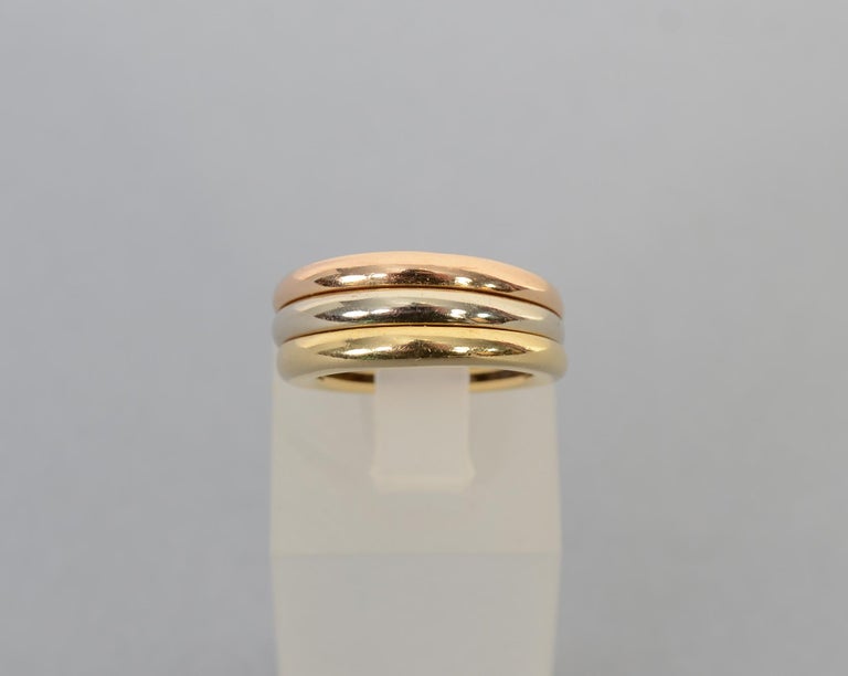 Cartier Trinity Gold Stacking Ring For Sale at 1stDibs