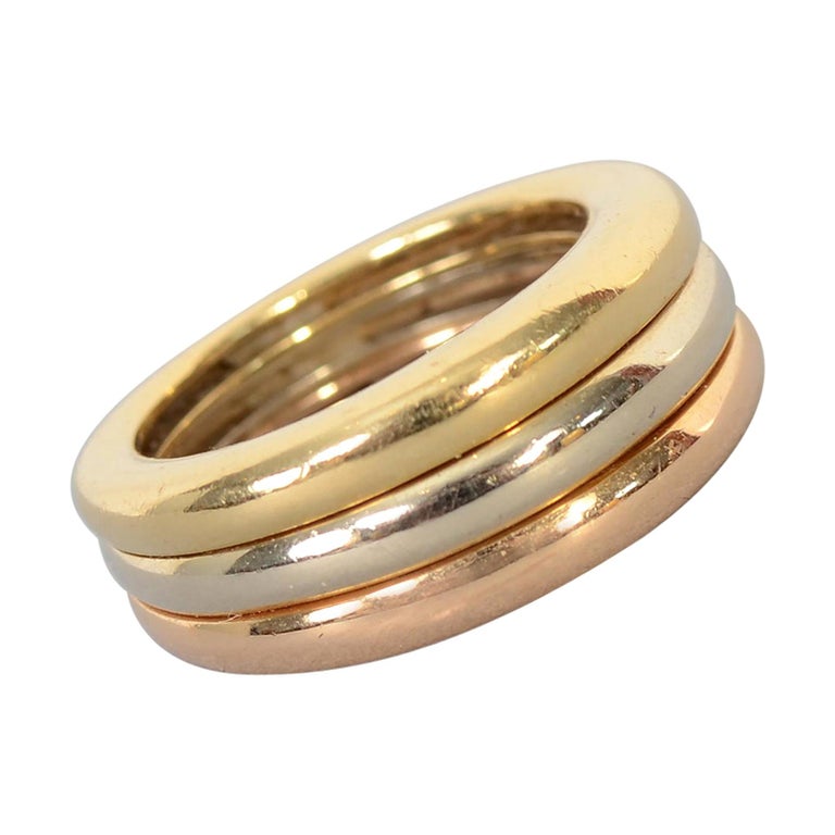 Cartier Trinity Gold Stacking Ring For Sale at 1stDibs