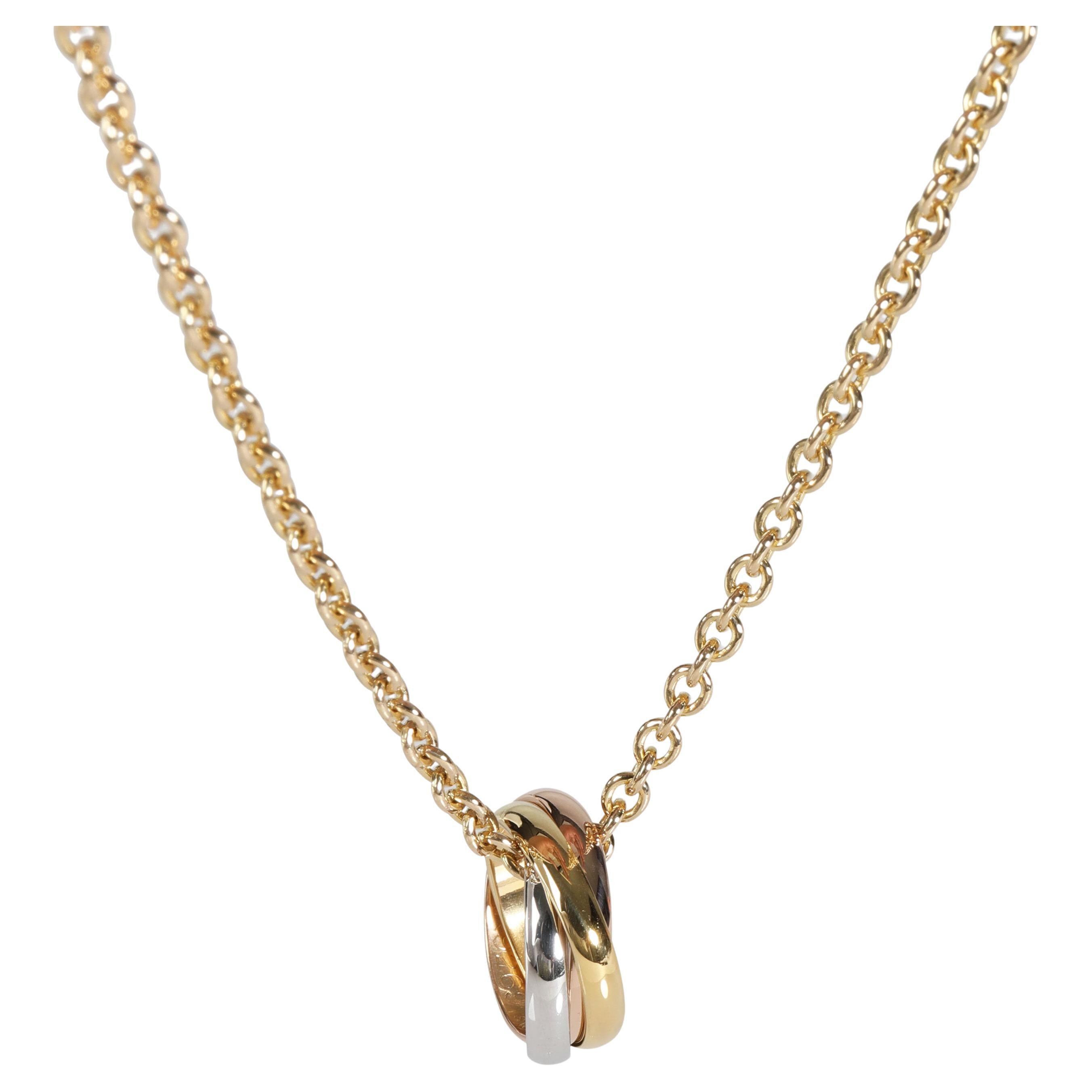 Cartier Trinity Diamond Tri-Gold Pendant Necklace at 1stDibs | cartier ...