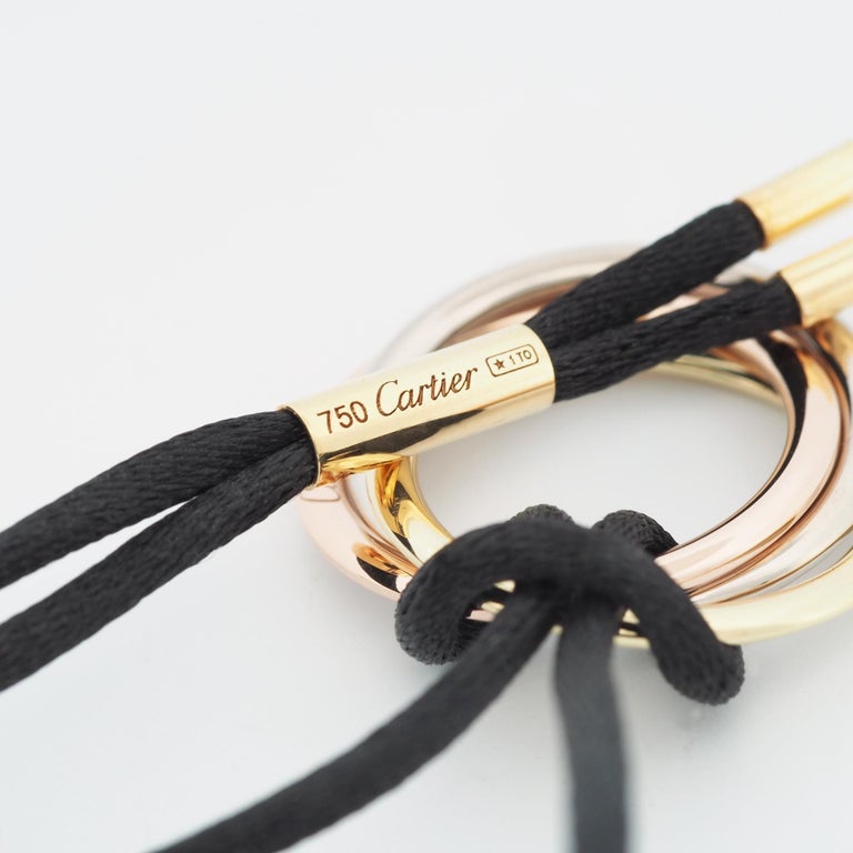 Cartier Trinity Pendant Necklace Tri Color Gold For Sale at 1stDibs