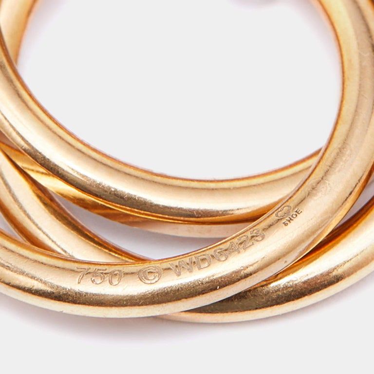 Cartier Trinity Pink Sapphire 18k Rose Gold Pendant Necklace For Sale ...