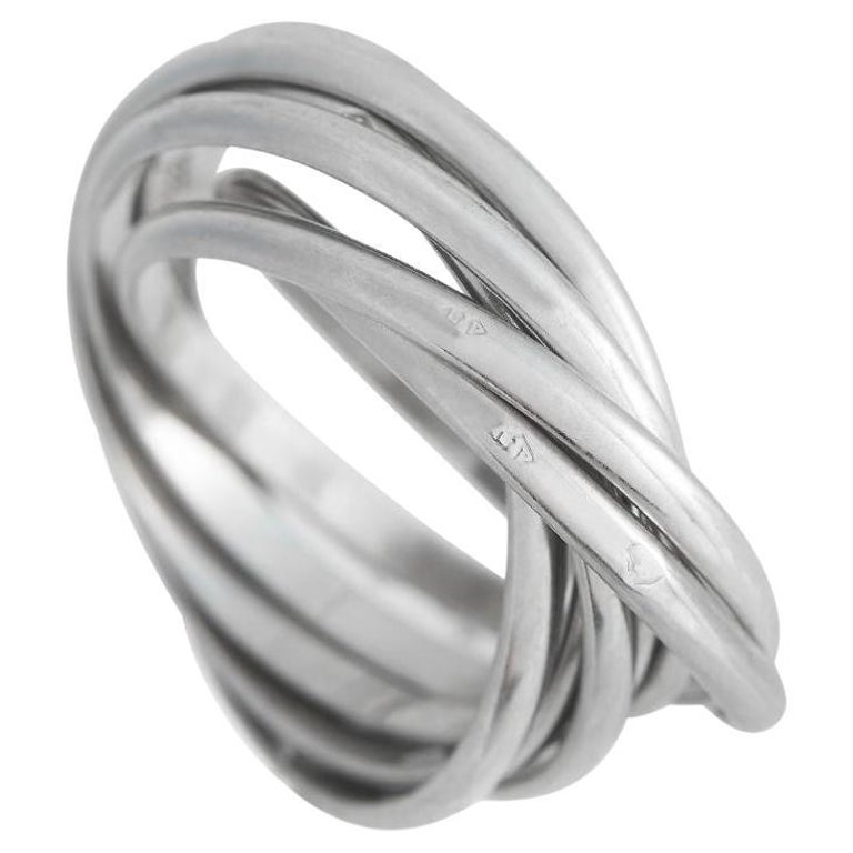 Cartier Trinity Platin 6-Bänder-Ring im Angebot bei 1stDibs