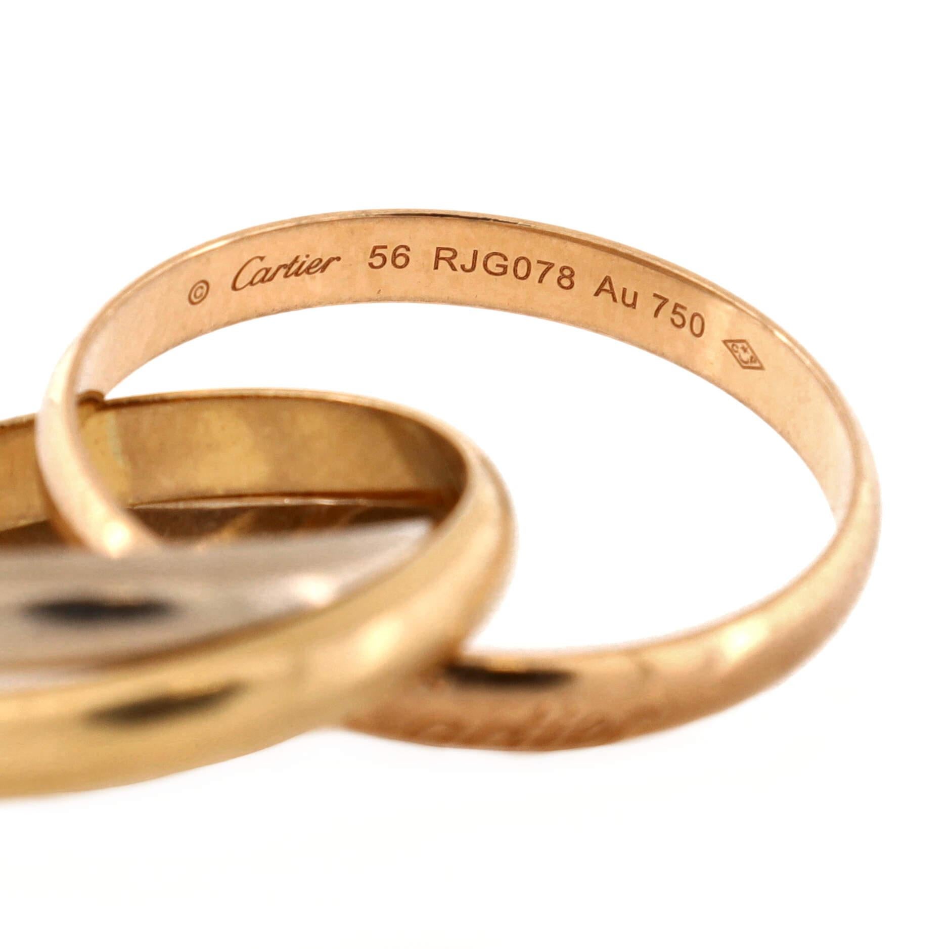 Cartier Trinity Ring 18k Tricolor Gold Small at 1stDibs | trinity ring ...