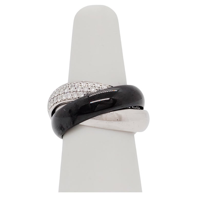 Cartier Trinity Ring Ceramic at 1stDibs