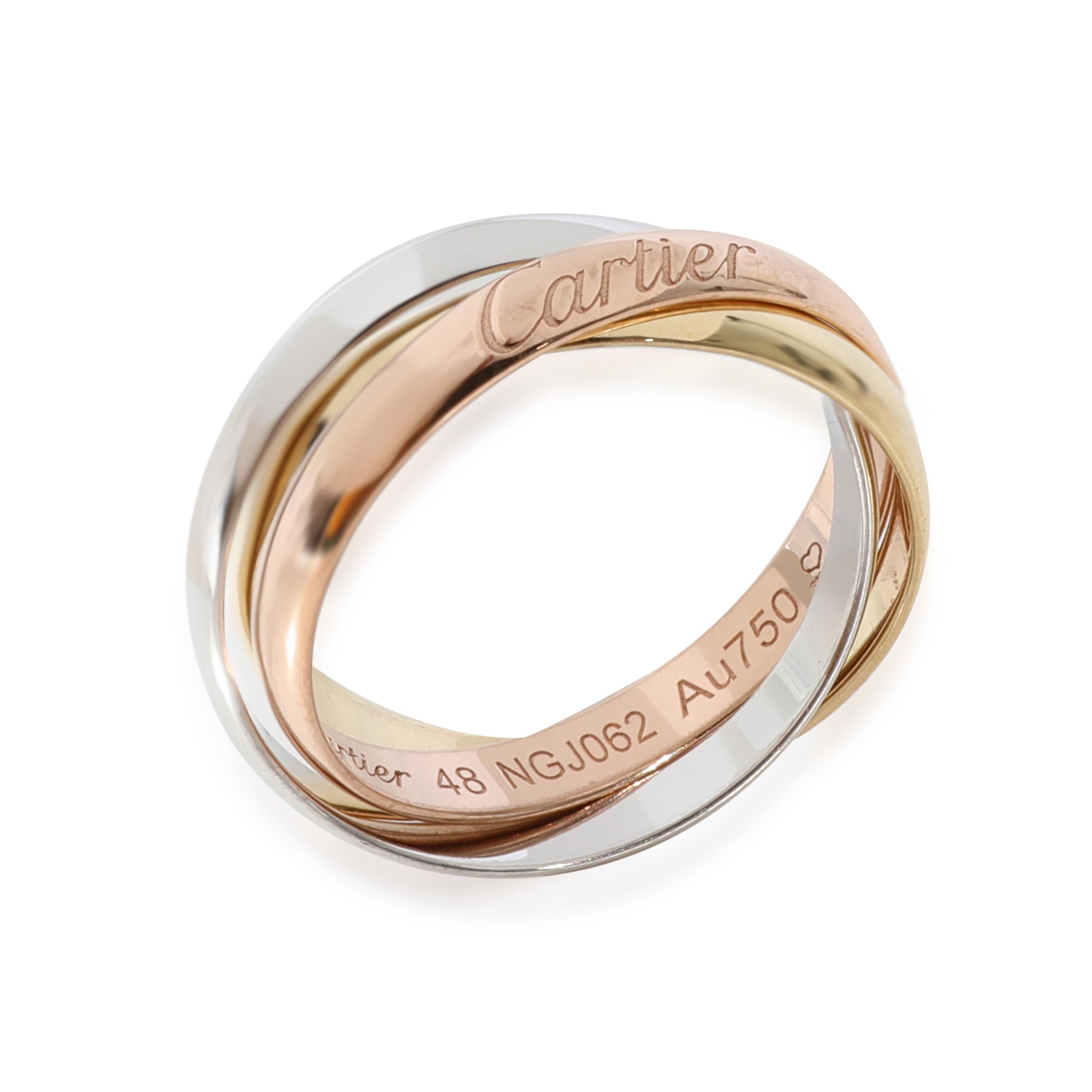 Cartier Trinity Ring in 18k 3 Tone Gold For Sale at 1stDibs | cartier 3 ...