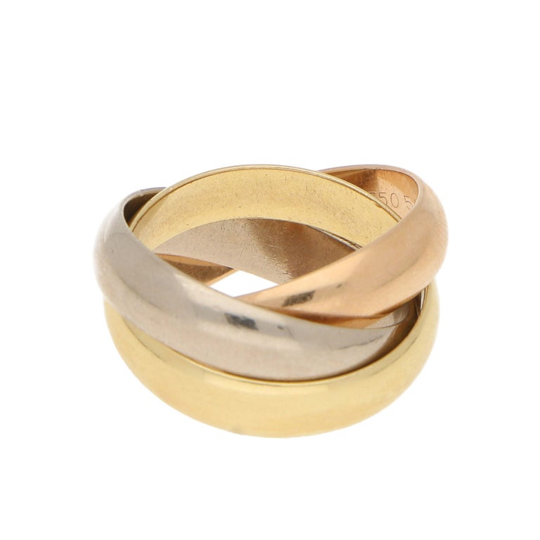 Cartier "Trinity" Ring in Tricolor Gold at 1stDibs | gold trinity ring ...