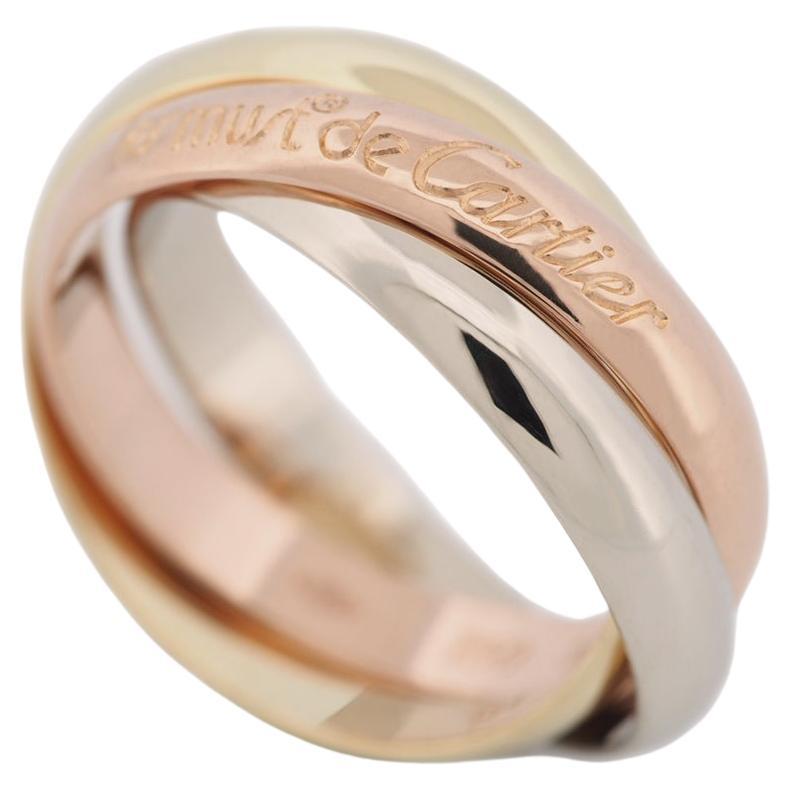 Cartier Onyx Emerald Tri Color Gold Trinity Panther Ring Band at 1stDibs