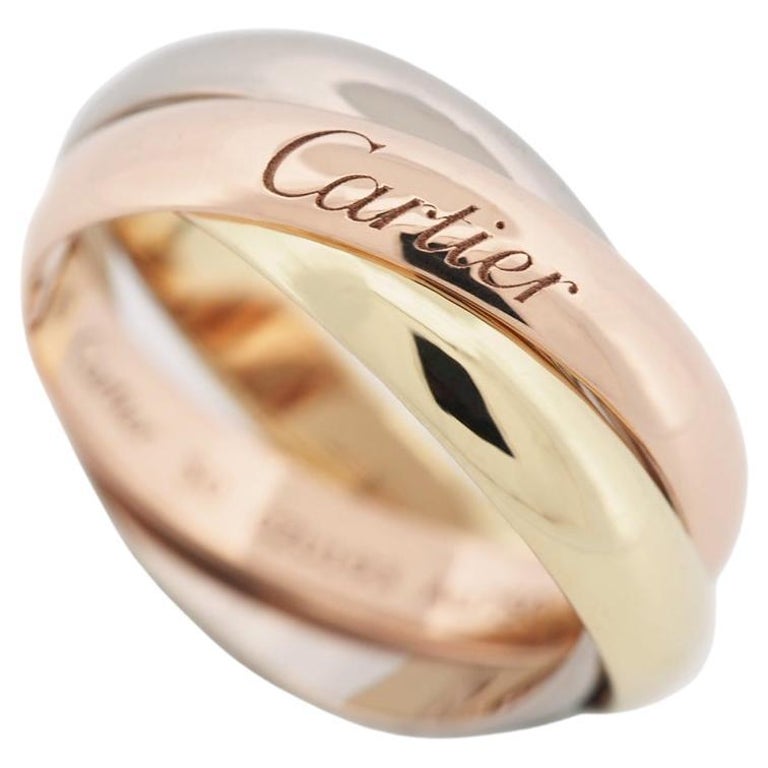 Cartier Bague Trinity en or tricolore Récemment Modèle 50 sur 1stDibs