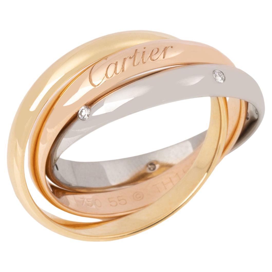 Cartier Trinity Diamond Ring at 1stDibs | cartier diamond rolling ring ...