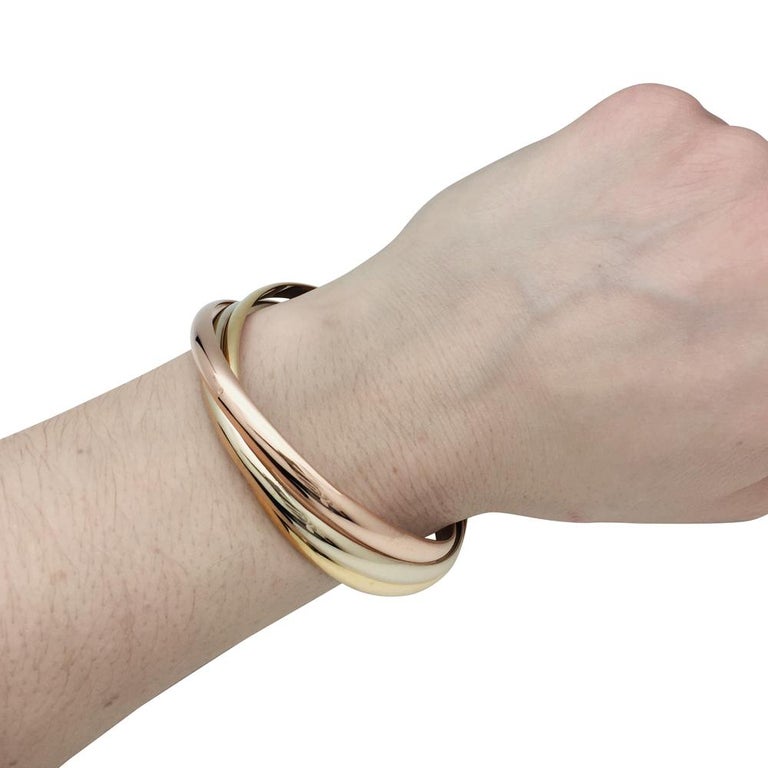 Cartier Trinity Three-Color Gold Bangle Bracelet at 1stDibs | cartier ...