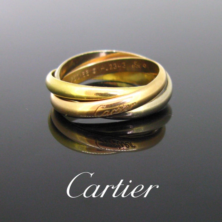 Cartier Trinity Three-Color Gold Rolling Ring at 1stDibs | cartier 3 ...