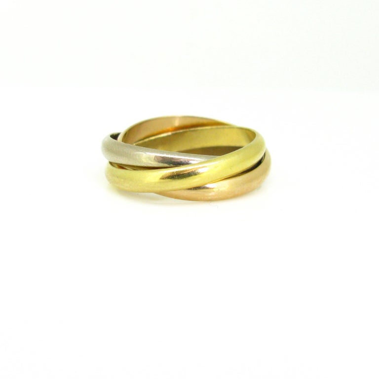 Cartier Trinity Three-Color Gold Rolling Ring at 1stDibs | cartier 3 ...