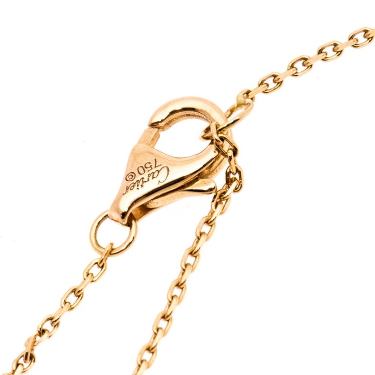 Cartier Trinity Three Tone 18K Gold Chain Bracelet For Sale at 1stDibs