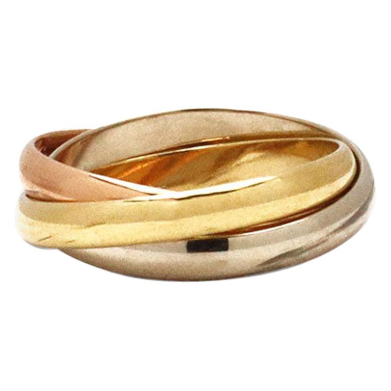 Cartier Trinity Tri-Color Gold Ring at 1stDibs