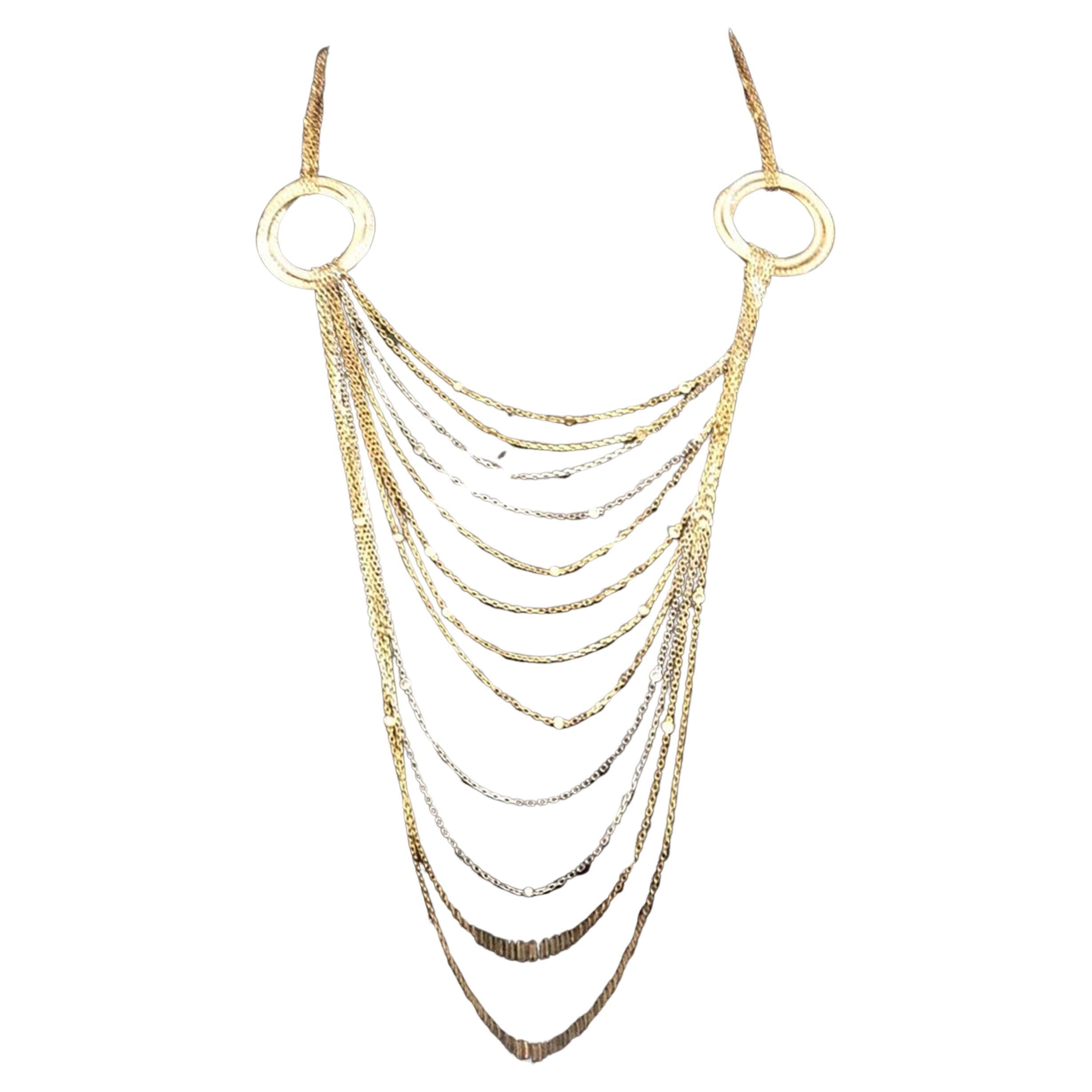 Cartier Trinity Tri-Color Multi-Strand Waterfall Necklace with diamonds ...