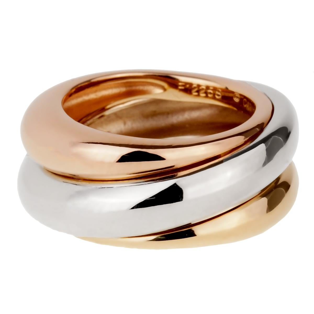 Cartier Trinity Tri Color Vintage Gold Ring at 1stdibs