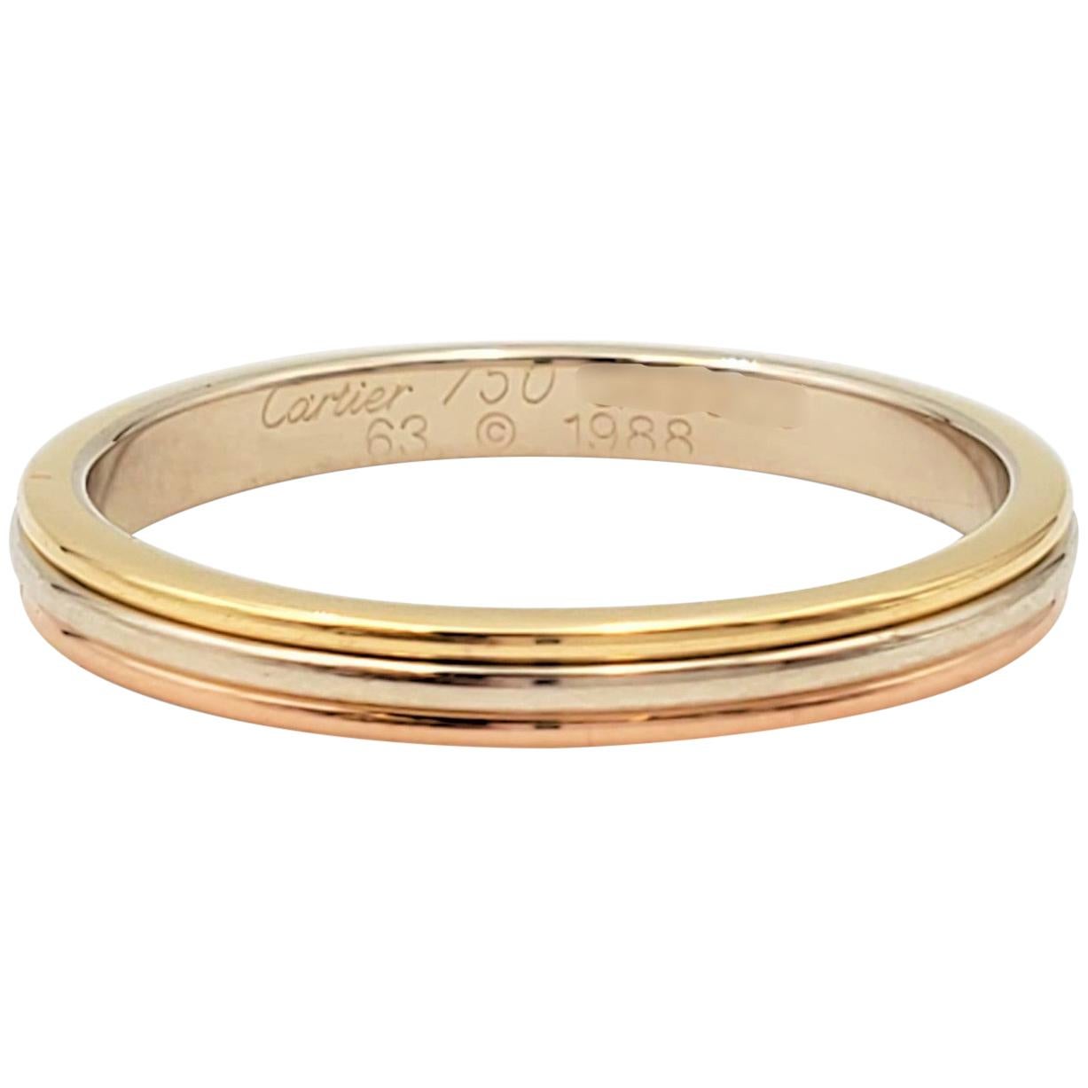 Cartier 'Trinity' Tri-Gold Wedding Band at 1stDibs
