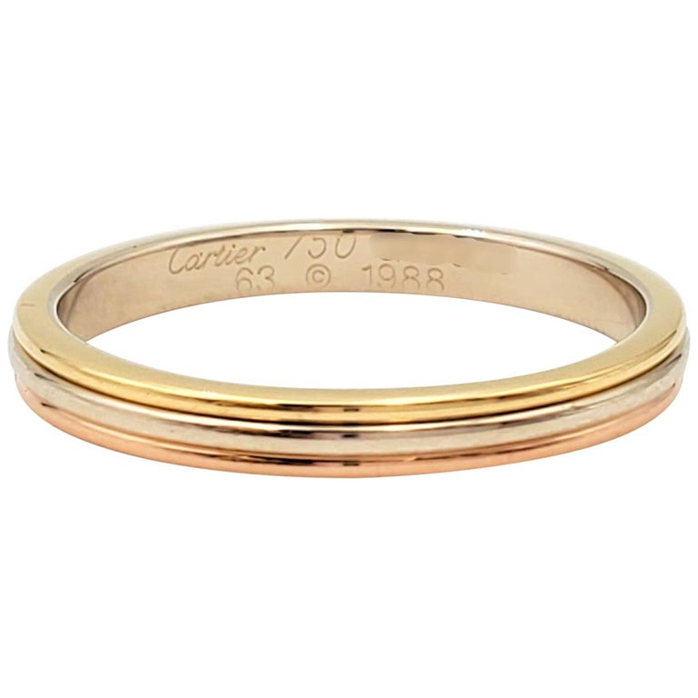 Cartier 'Trinity' Tri-Gold Wedding Band at 1stDibs