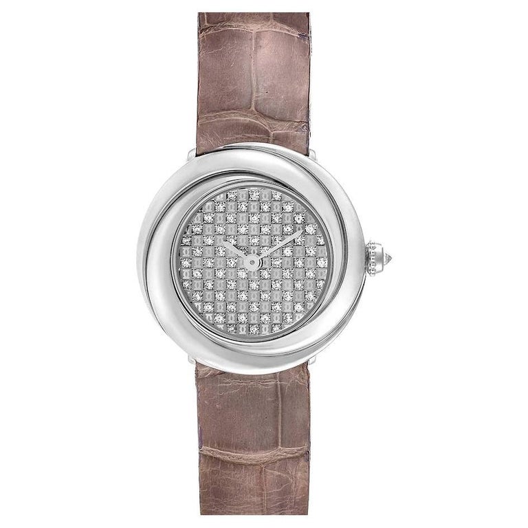 Cartier Trinity White Gold Diamond Dial Ladies Watch WG201156 Papers ...