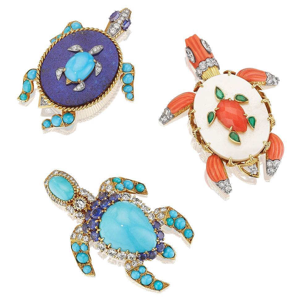 Cartier Paris Ruby Gold Turtle Brooch at 1stDibs | cartier turtle