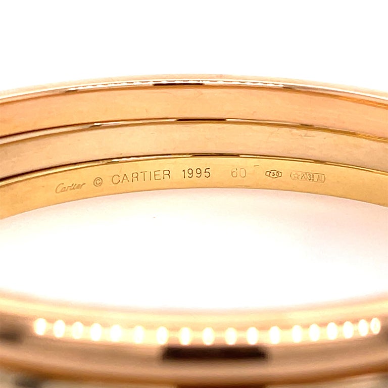 Cartier Triple Bangle For Sale at 1stDibs