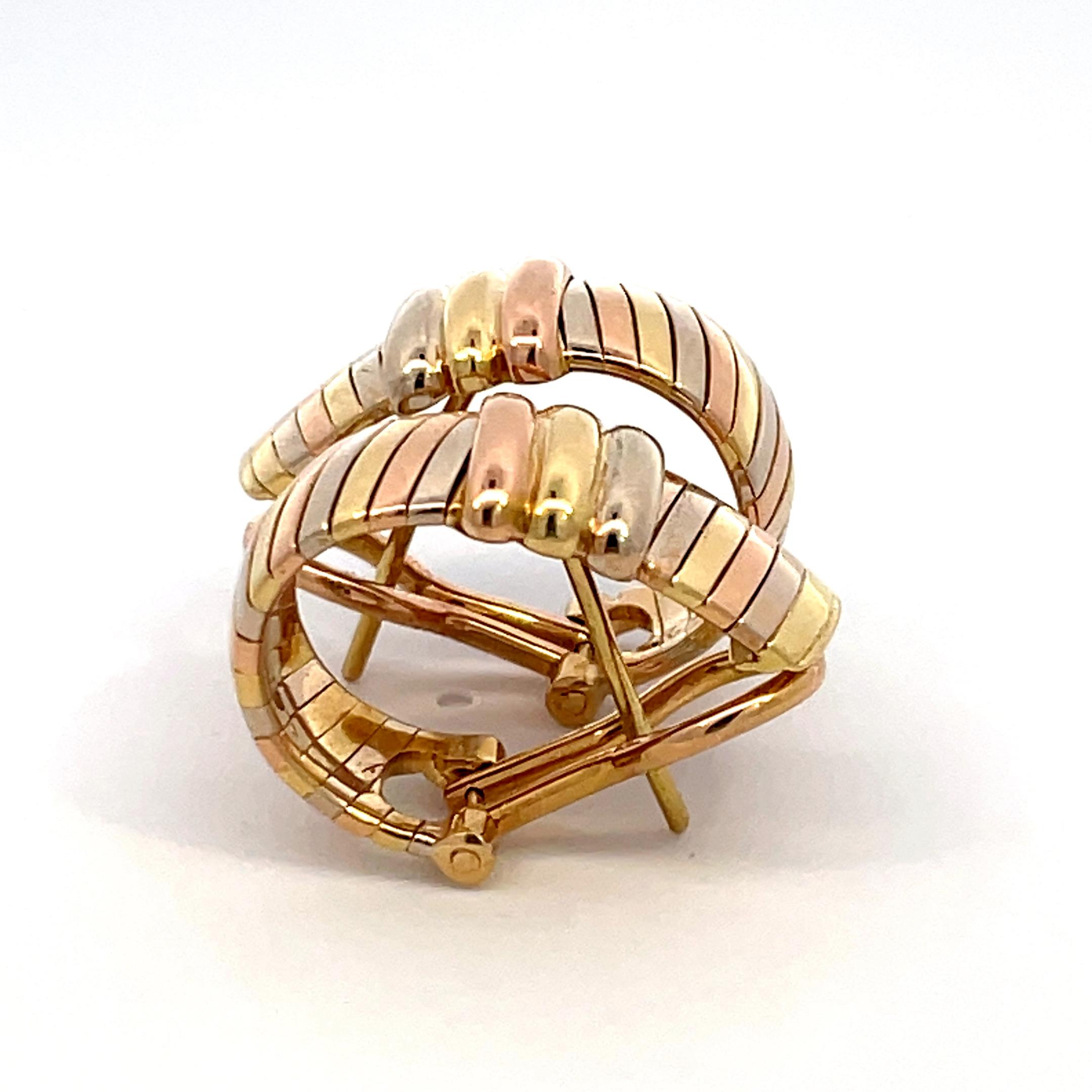 Cartier Tubogas 3 Gold Earrings at 1stDibs | cartier earrings gold, jy ...