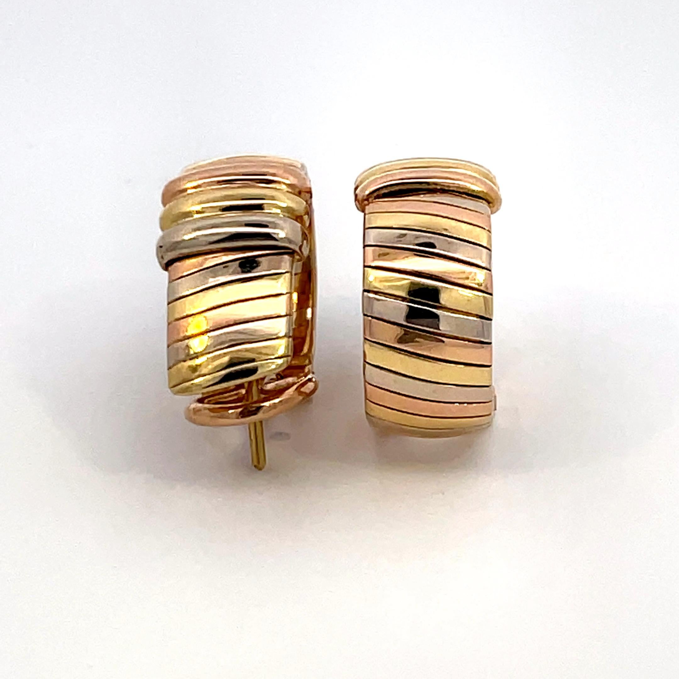 Cartier Tubogas 3 Gold Earrings at 1stDibs | cartier earrings gold, jy ...