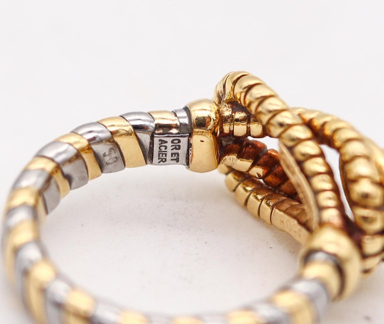 Cartier Tubogas Hercules Knot Ring in Stainless and 18 Karat Gold with ...