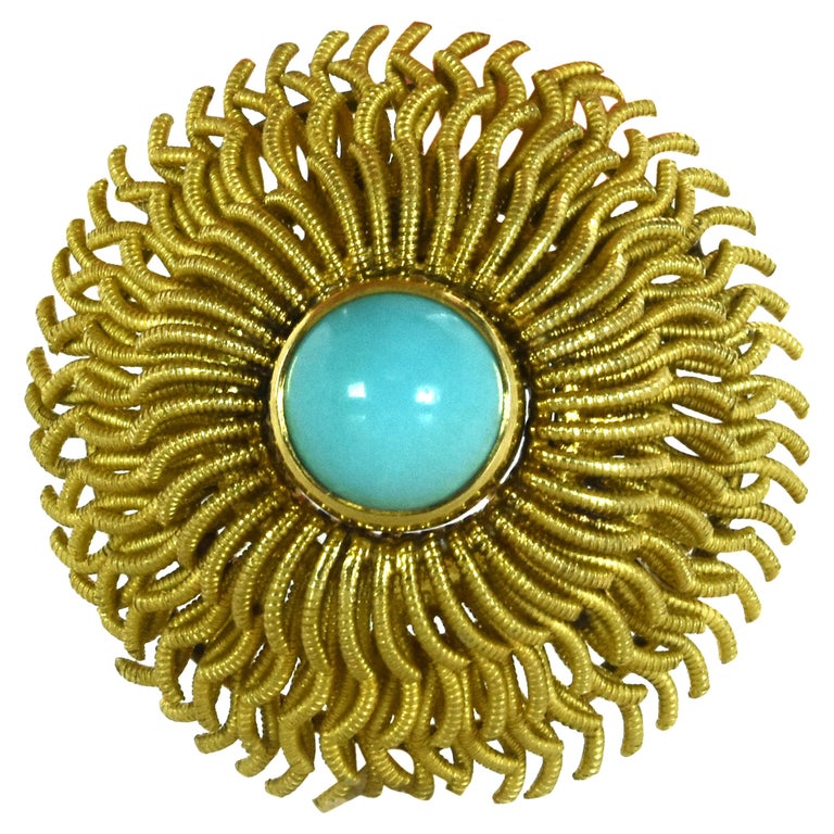Cartier Turquoise Brooch For Sale at 1stDibs