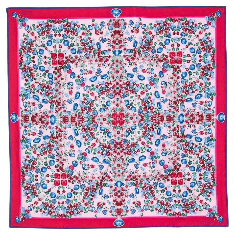Cartier precious flora and fauna motif scarf For Sale at 1stDibs