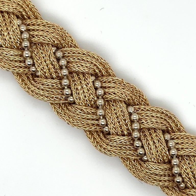 Cartier Two-Colour Gold Braided Bracelet 1960s with Original Box For ...
