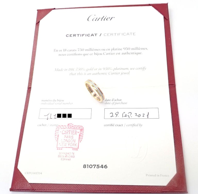 Cartier Vendôme Louis Cartier Diamond Tri-Color Band Ring For Sale at ...