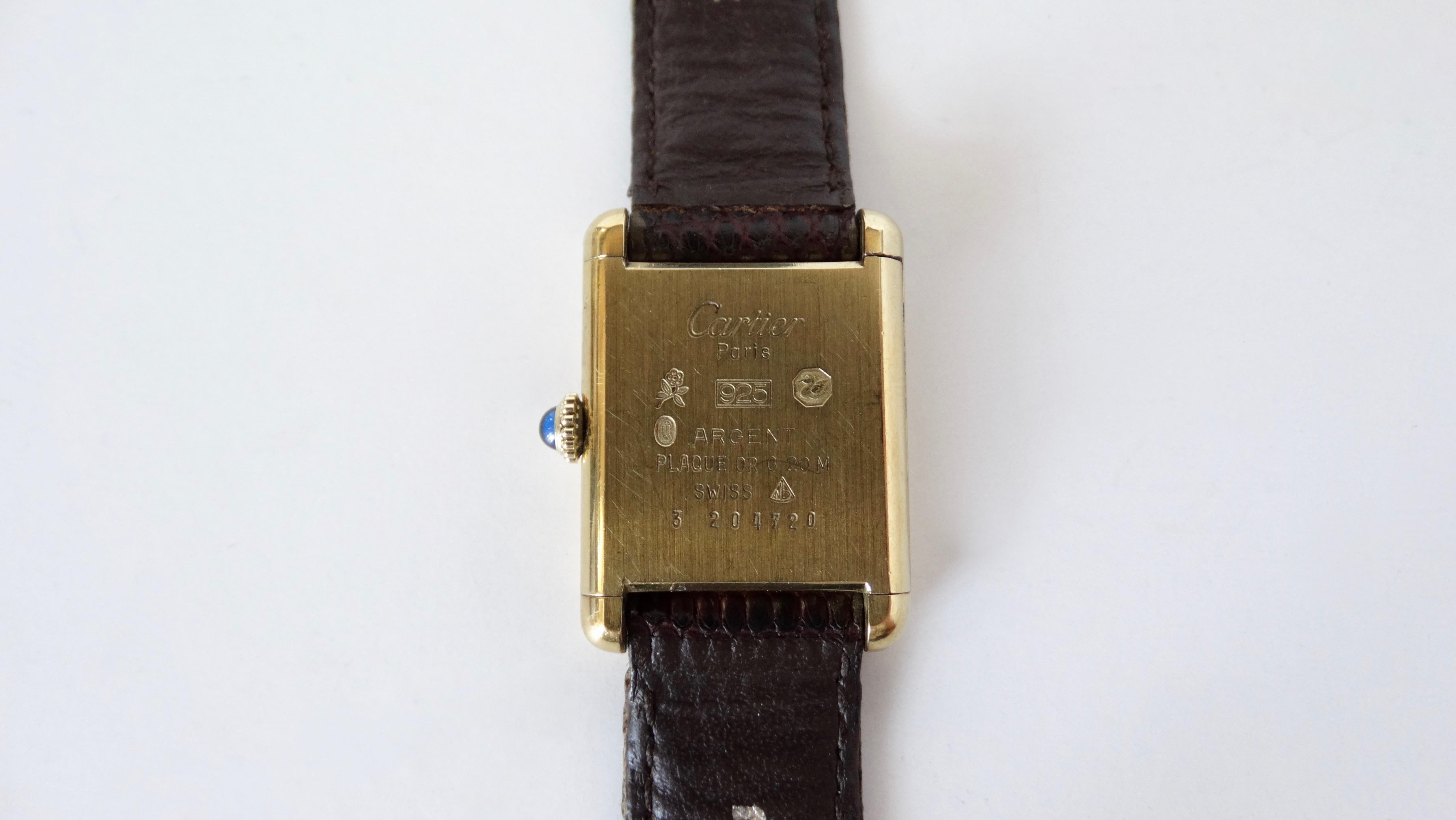Cartier Vermeil Lizard 20mm Must de Cartier Tank Quartz Watch at ...