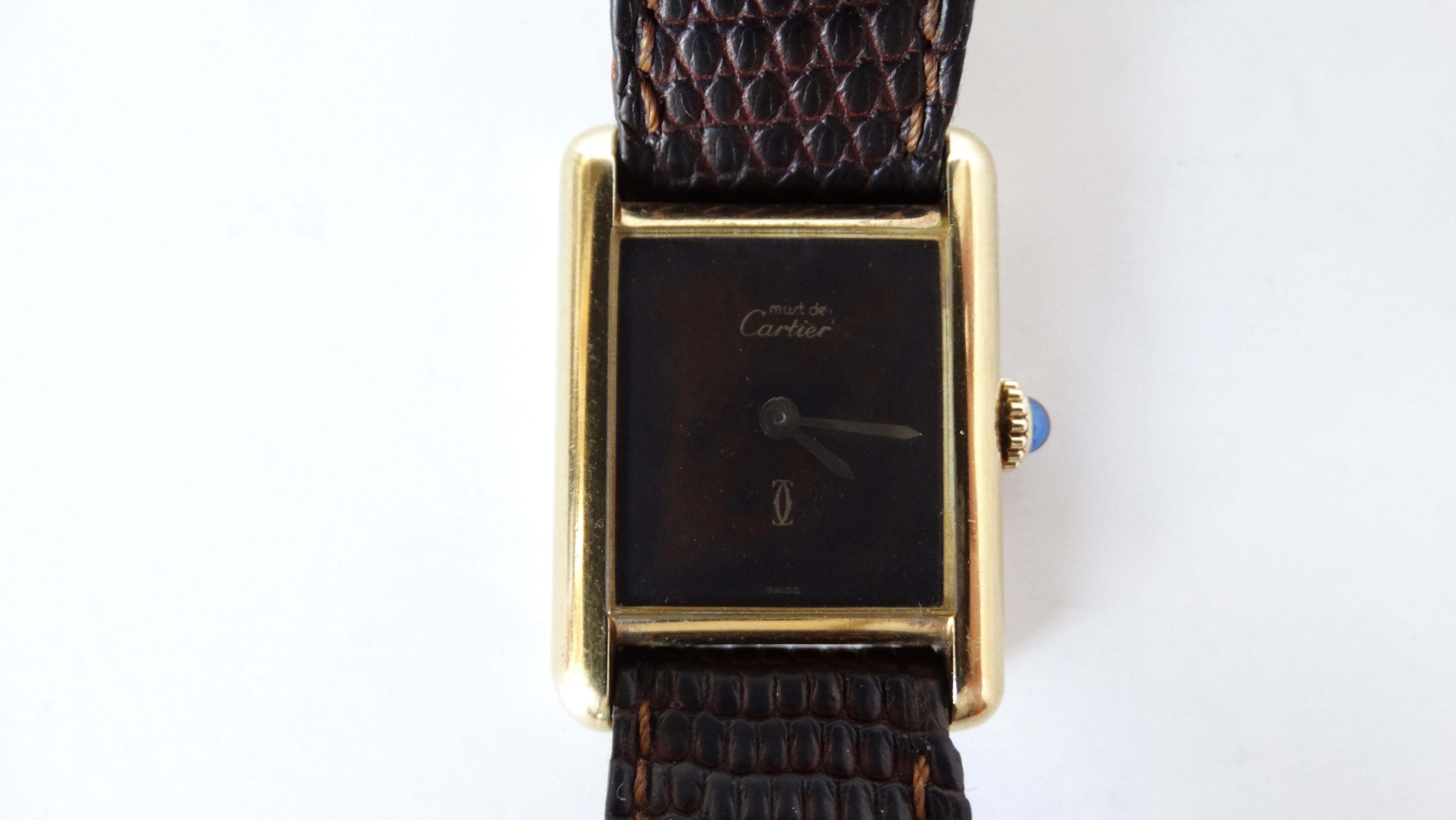 Cartier Vermeil Lizard 20mm Must de Cartier Tank Quartz Watch at ...