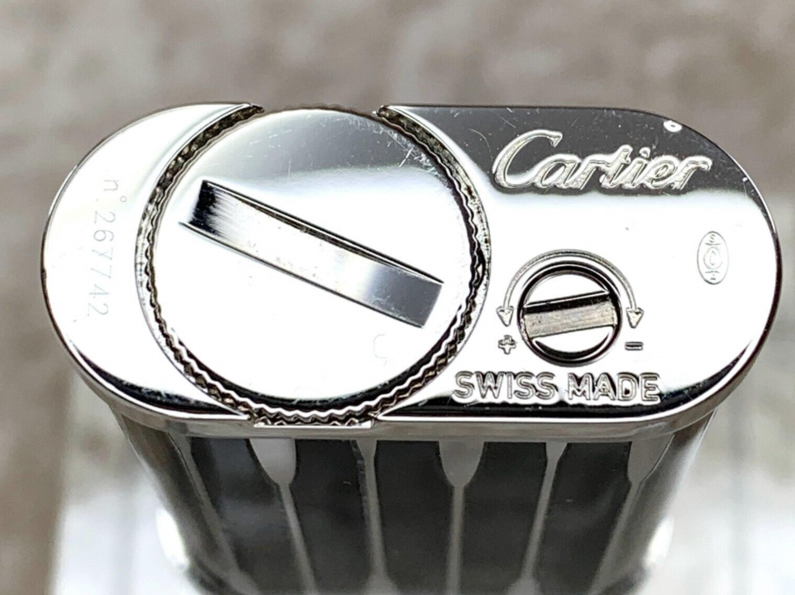 Cartier Very Rare Backgammon Black and Silver Lighter at 1stDibs