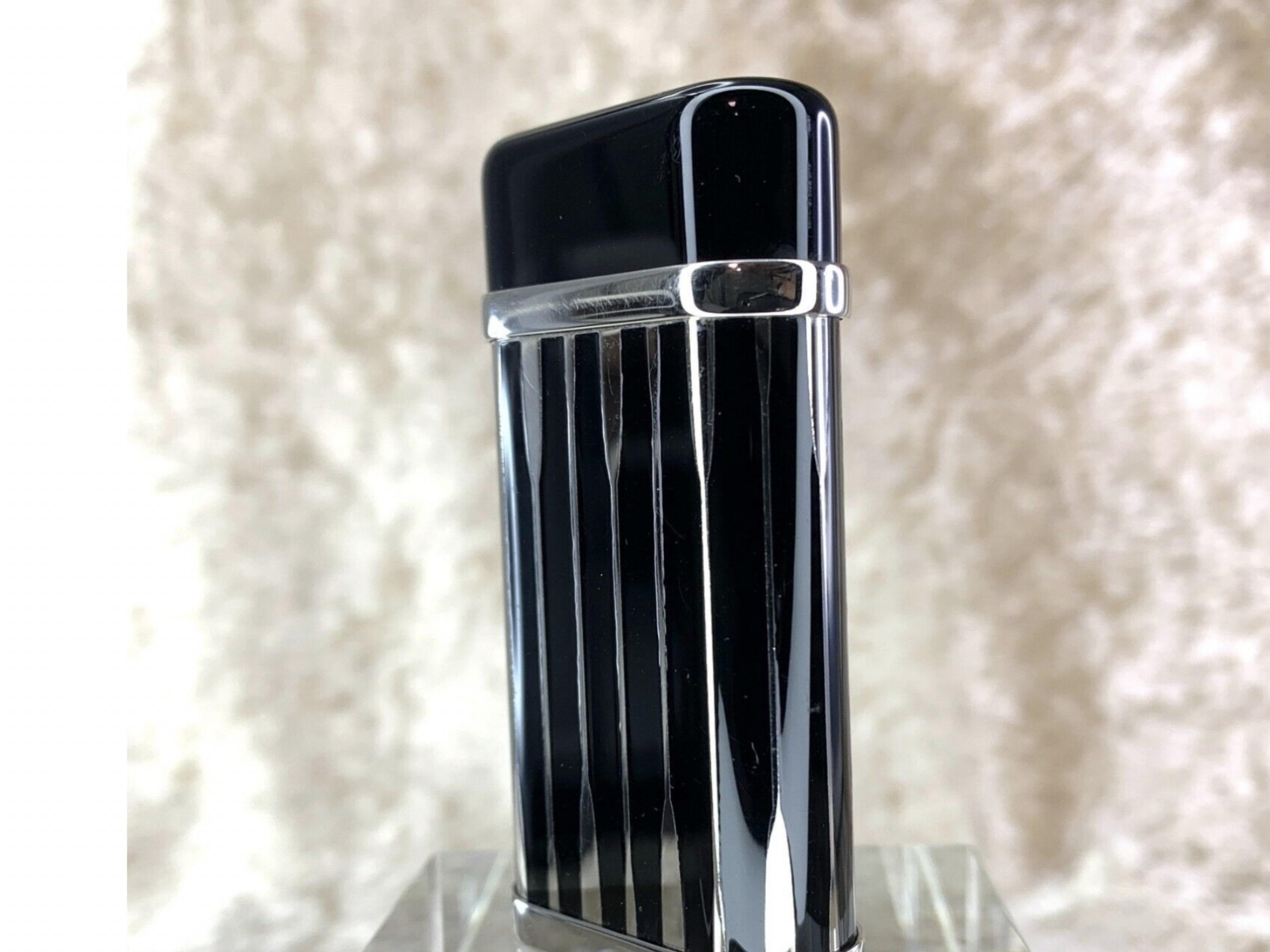 Cartier Very Rare Backgammon Black and Silver Lighter at 1stDibs