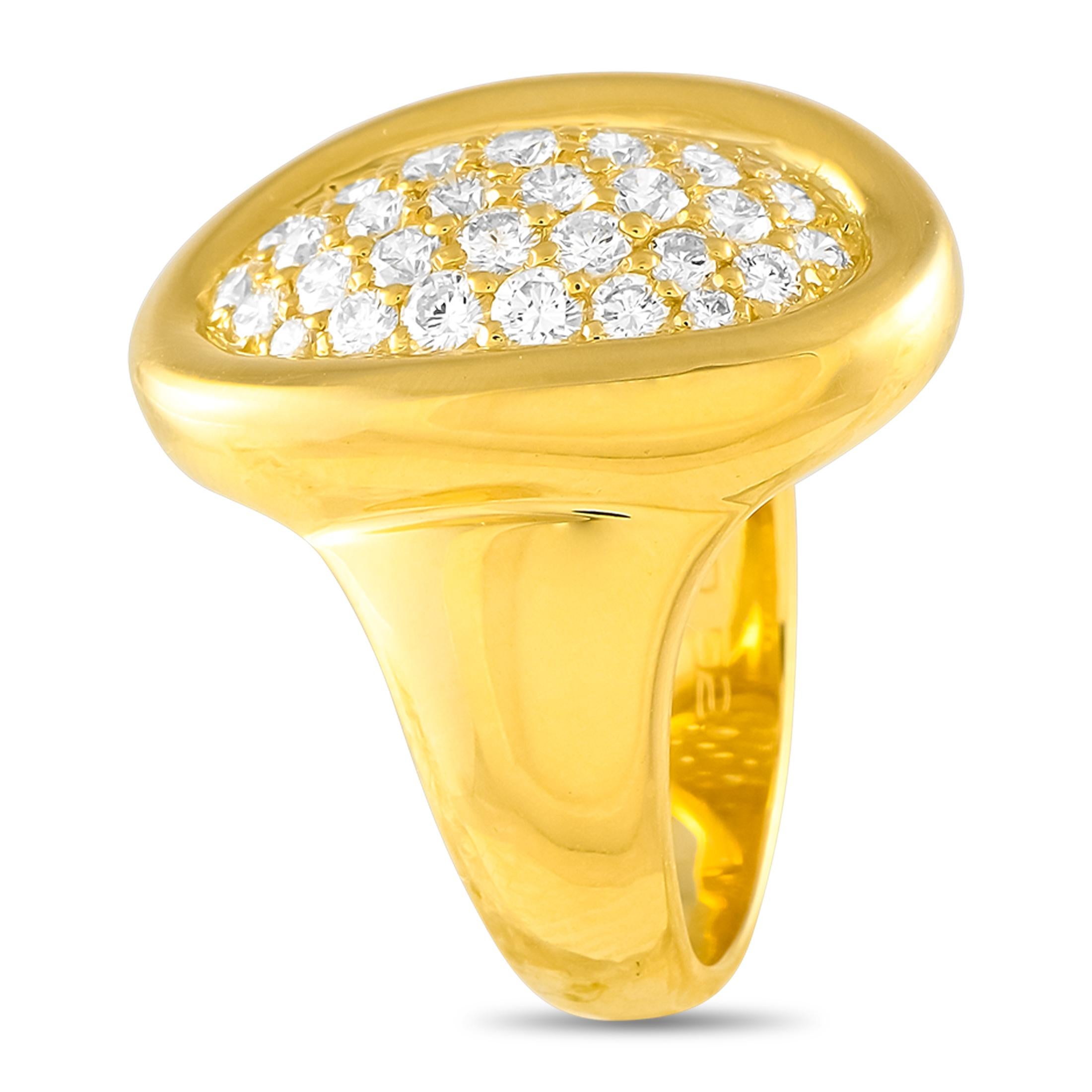 Cartier Vintage 18K Yellow Gold 1.0ct Diamond Ring For Sale at 1stDibs