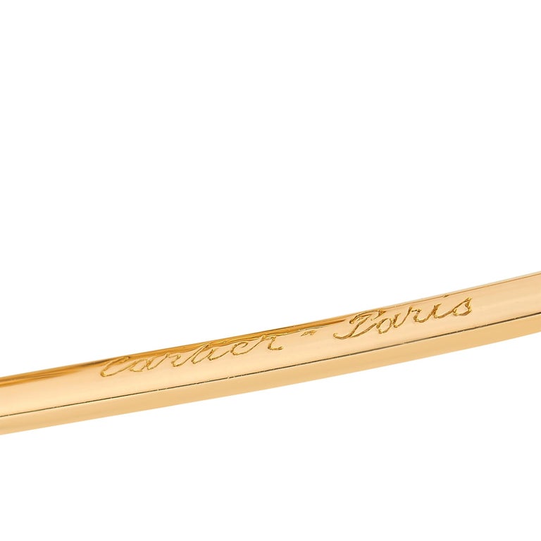 Cartier Vintage 18 Karat Yellow Gold Diamond and Sapphire Flower Safety ...