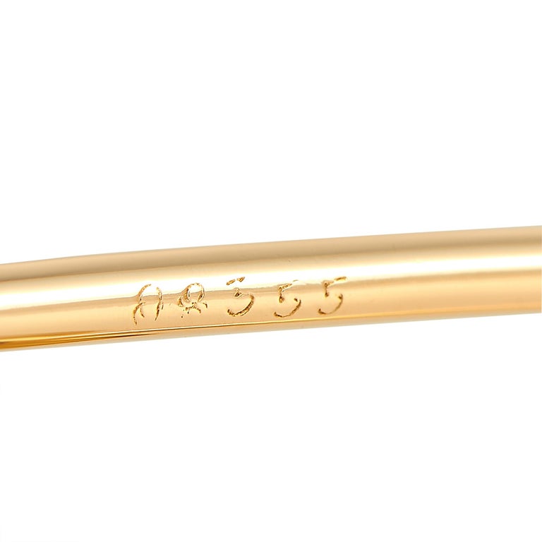 Cartier Vintage 18 Karat Yellow Gold Diamond and Sapphire Flower Safety ...