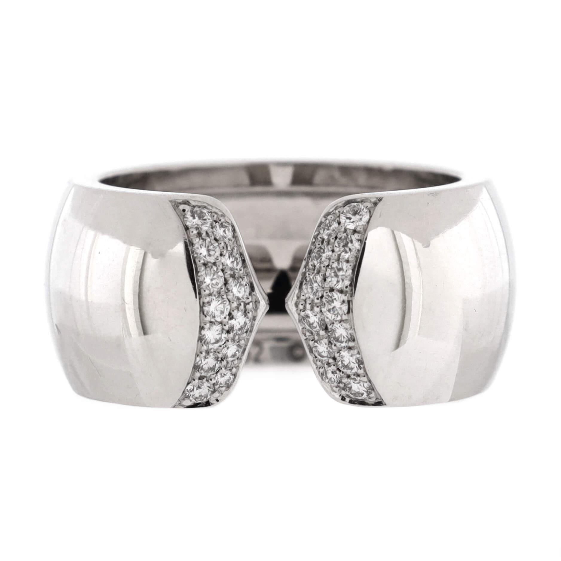 Cartier Vintage Absolute Ring 18K White Gold with Diamonds For Sale at ...