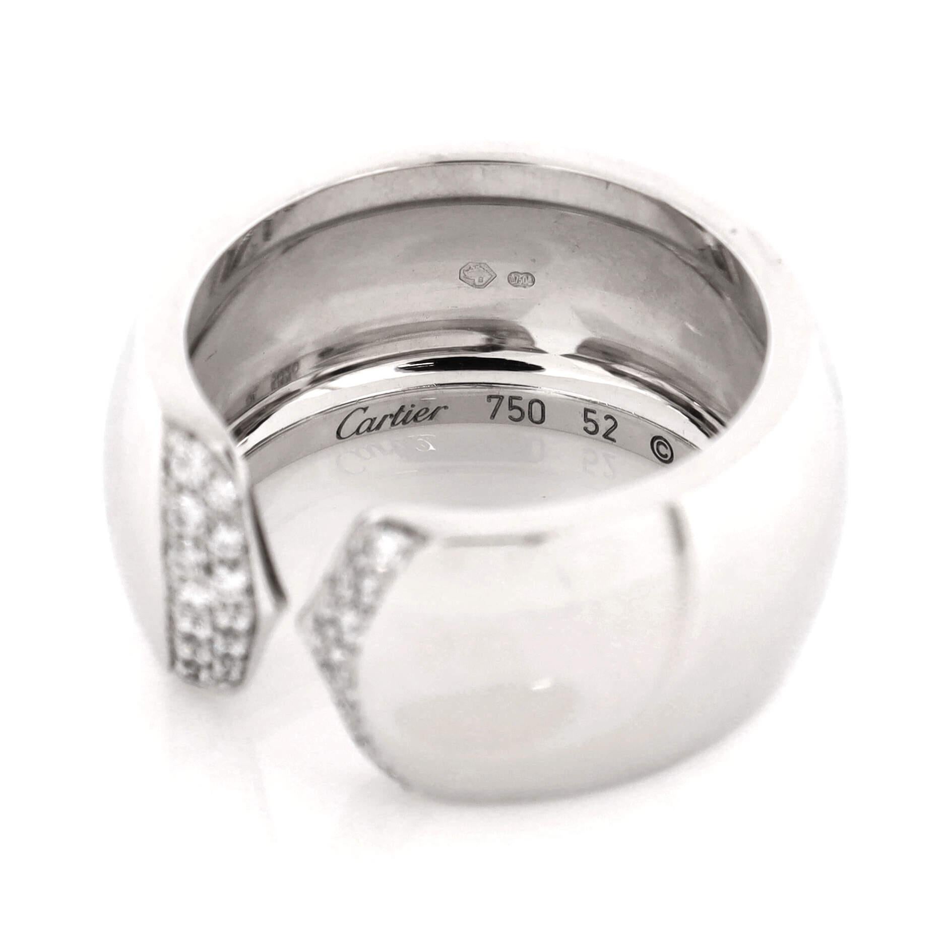 Cartier Vintage Absolute Ring 18K White Gold with Diamonds For Sale at ...