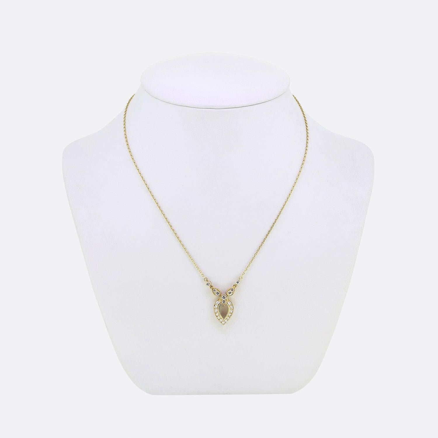 Cartier Vintage Diamond Pendant Necklace For Sale at 1stDibs