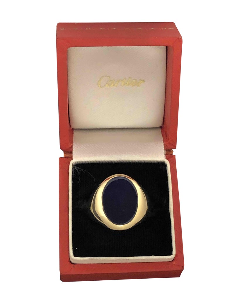 Cartier Vintage Gents Gold and Lapis Signet Ring at 1stDibs | cartier ...