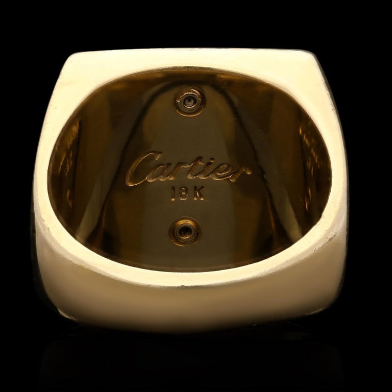 Cartier, Vintage Gold and Diamond Lincoln Motor Signet Ring, circa 1985 ...