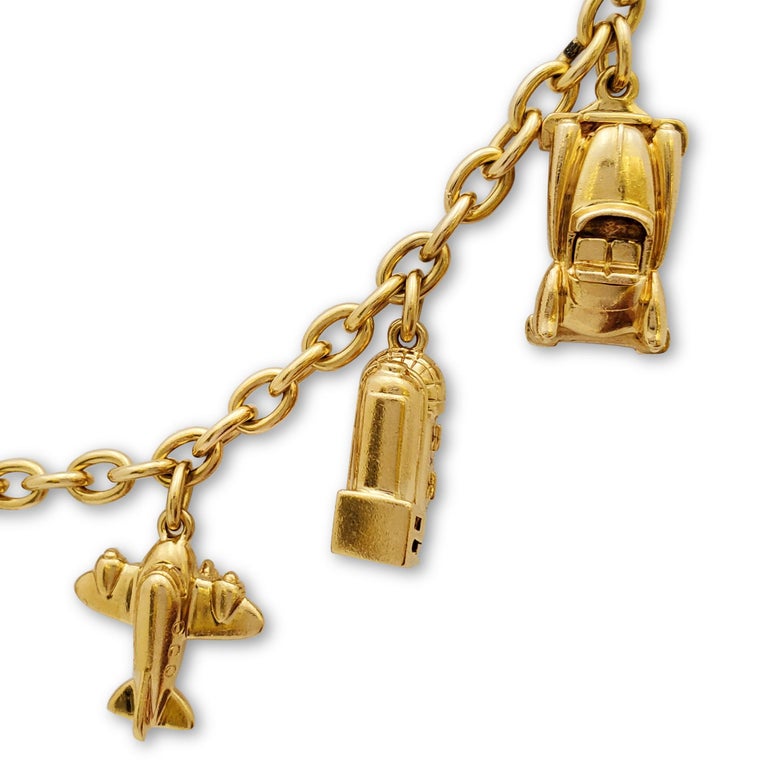 Cartier Vintage Transportation Theme Charm Bracelet at 1stDibs