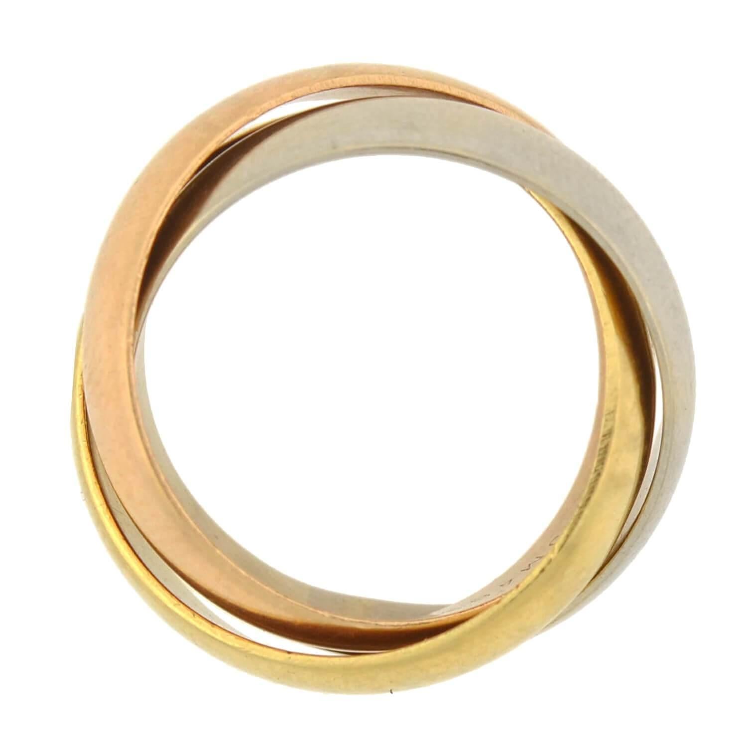 Cartier Vintage Tri-Tone Trinity Roller Ring For Sale at 1stDibs ...