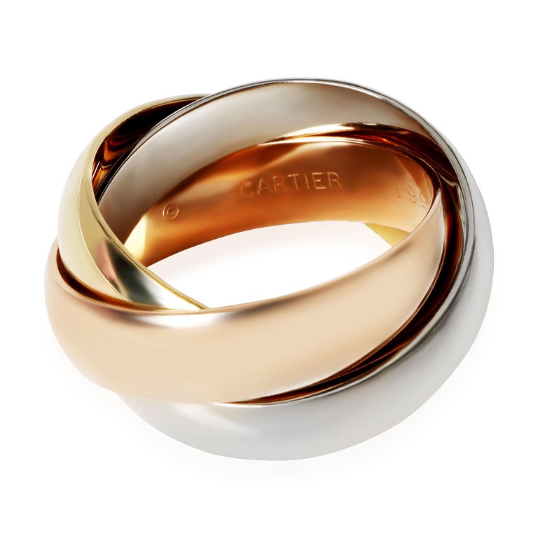 Cartier Vintage Trinity Ring in 18K 3 Tone Gold For Sale at 1stDibs