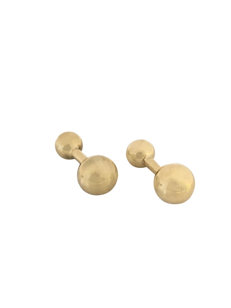 Cartier Vintage Yellow Gold Barbell Cufflinks at 1stDibs | vintage ...